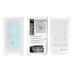 BitFenix Nova Mesh mATX (Micro ATX, Mini ITX) High Airflow PC Gaming Case ARGB Edition White, 3 x ARGB Fans Pre-Installed, 240mm AIO Support at Top, GPU Length Support Up to 345mm (Micro ATX, White)