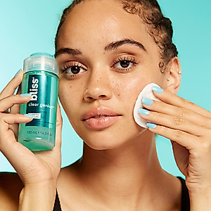 Bliss Clear Genius Clarifying Toner + Serum - 4.3 Fl Oz - Purifies Pores, Tones, Calms & Clears Skin - Salicylic Acid, Niacinamide & Witch Hazel - Clean Paraben Free - Vegan & Cruelty-Free