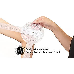 EMI Goniometer Physical Therapy 4 Piece Set EGM-429TM - 12", 8", 6", and Tape Measure