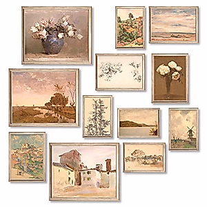 97 Decor Vintage Farmhouse Wall Decor - French Country Decor, Farmhouse Wall Art Gallery Prints, Rustic Farmhouse Pictures, Neutral Cottagecore Vintage Poster Artwork for Kitchen Bedroom (UNFRAMED)