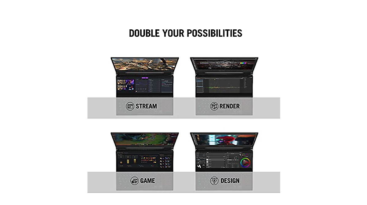 ASUS ROG Zephyrus Duo SE 15 Gaming Laptop with Dual-Screen Power