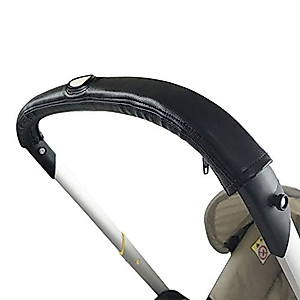 Gogolotom Classic Luxury PU Leather Handle Cover for Doona Stroller & Car Seat, Dust-proof, Water-repellent, Black