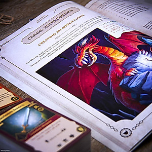 Quests of Yore: Barley's Edition | Role Playing Board Game Featured in Disney Pixar Onward Film | Officially Licensed Pixar Game | Featuring RPG Elements with Quest Master & D4, D6, D8, and D12 Dice
