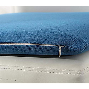 Ecloud Shop Chair Cushion, Square Seat Pads Non-Slip Soft Memory Foam Cushion for Dining Garden Kitchen Home Sofa Décor (2PCS,Blue)