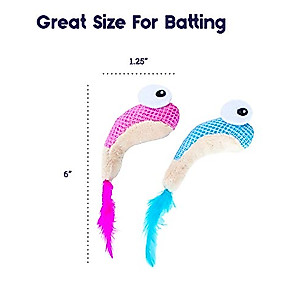 Petstages Dental Shrimpies Catnip Cat Chew Toy - 2 Pack