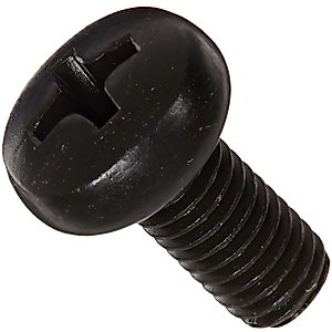 Small Parts M510D7985AB Steel Pan Head Machine Screw, Black Oxide Finish, Meets DIN 7985, #2 Phillips Drive, M5-0.8 Thread Size, 10 mm Length, Fully Threaded, Import (Pack of 100)