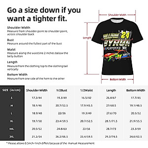 William Byron 24 Men's T-Shirt Crewneck T-Shirt Tight Sport Short Sleeve Classic Printing Performance