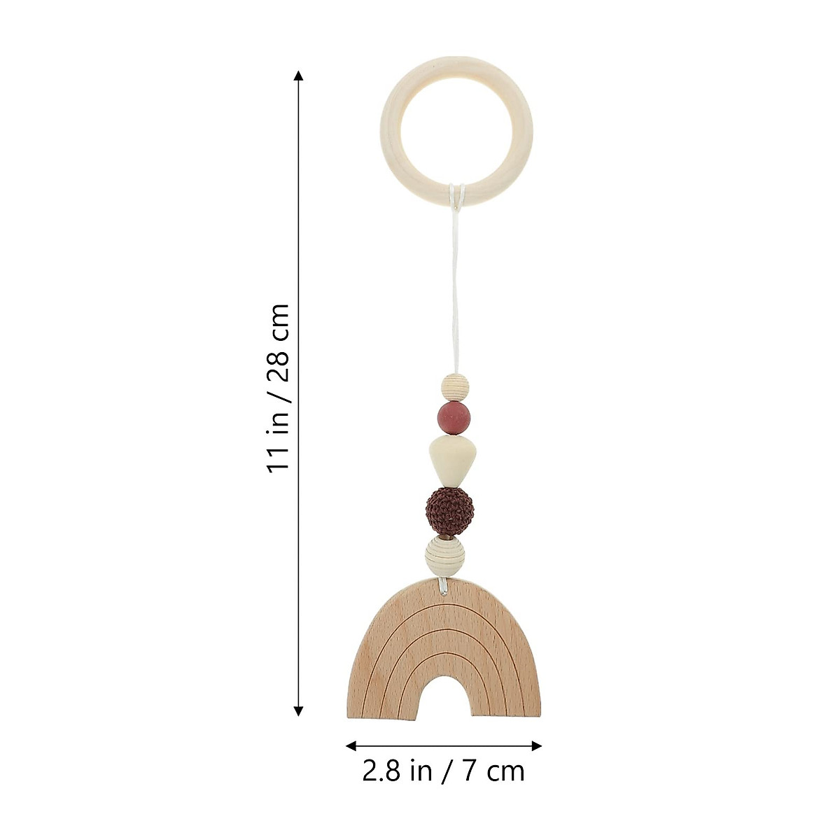 Toddmomy 4Pcs Baby Gym Wood Toys Wooden Hanging Toy Wood Activity Pendant Hanging Toy Sensory Toys Nursery Decor
