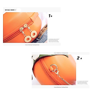 MILATA Fruit Orange Shaped Women Pu Leather Clutch Purse Cross Body Bag