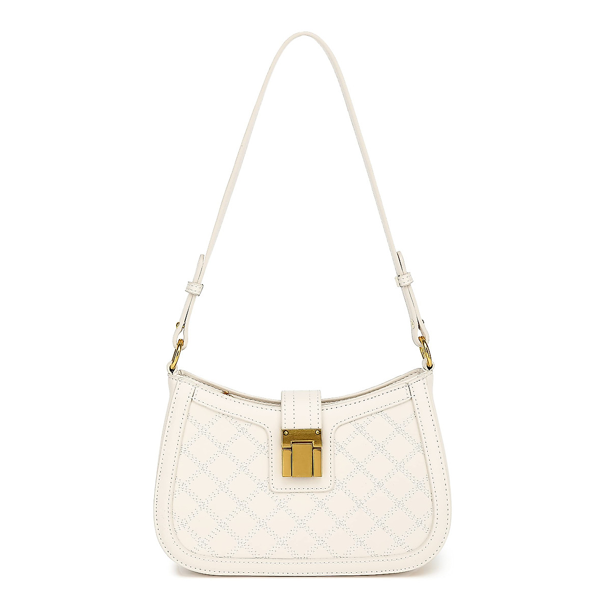 Scarleton Crossbody Bags for Women, Quilted Shoulder Bag, Handbags for Women, Purses for Women, 2-Strap Crossbody Bag, H211102 - White