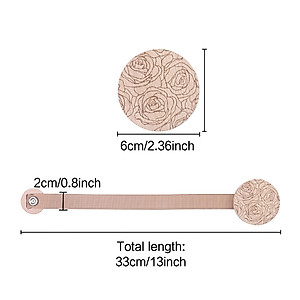 OCIOLI 2 Pack Magnetic Curtain Tiebacks, Rose Curtain Holdbacks Curtain Tiebacks Curtain Ties Magnetic Tie Backs Curtain Pull Backs Curtain Tie Backs for Curtains