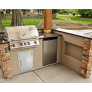 Stanbroil Stainless Steel Single Vertical Access Door, 17-Inch by 24-Inch