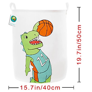 KAZULO Dinosaur Baskets Set, Kids hampers, Dinosaur laundry Basket, Dinosaur clothes Hamper with Handles, Dino Decor, Dinosaur Stuf, Book Storage Bins for kids (Dino Bundle)