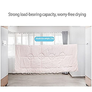 MEANWELL Retractable Clothesline Wall Mounted 14Ft Indoor Outdoor Heavy Duty 55LBs Weight Capacity 304 Stainless Steel Clothes dryingline Easy Installation (Elegant Black)