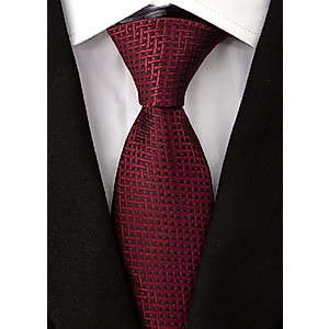 Adulove Men's Necktie Classic Silk Tie Woven Jacquard Neck Ties 6 PCS