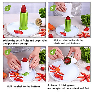 YOVQNMX Cucumber Slicer, Strawberry Slicer, Grape Slicer, Carrot Cutter, Potato Cutter, Creative Kitchen Tools, Multi-Function Fruit And Vegetable Slicer, Fruit Salad Making Pizza Fruit Dispenser