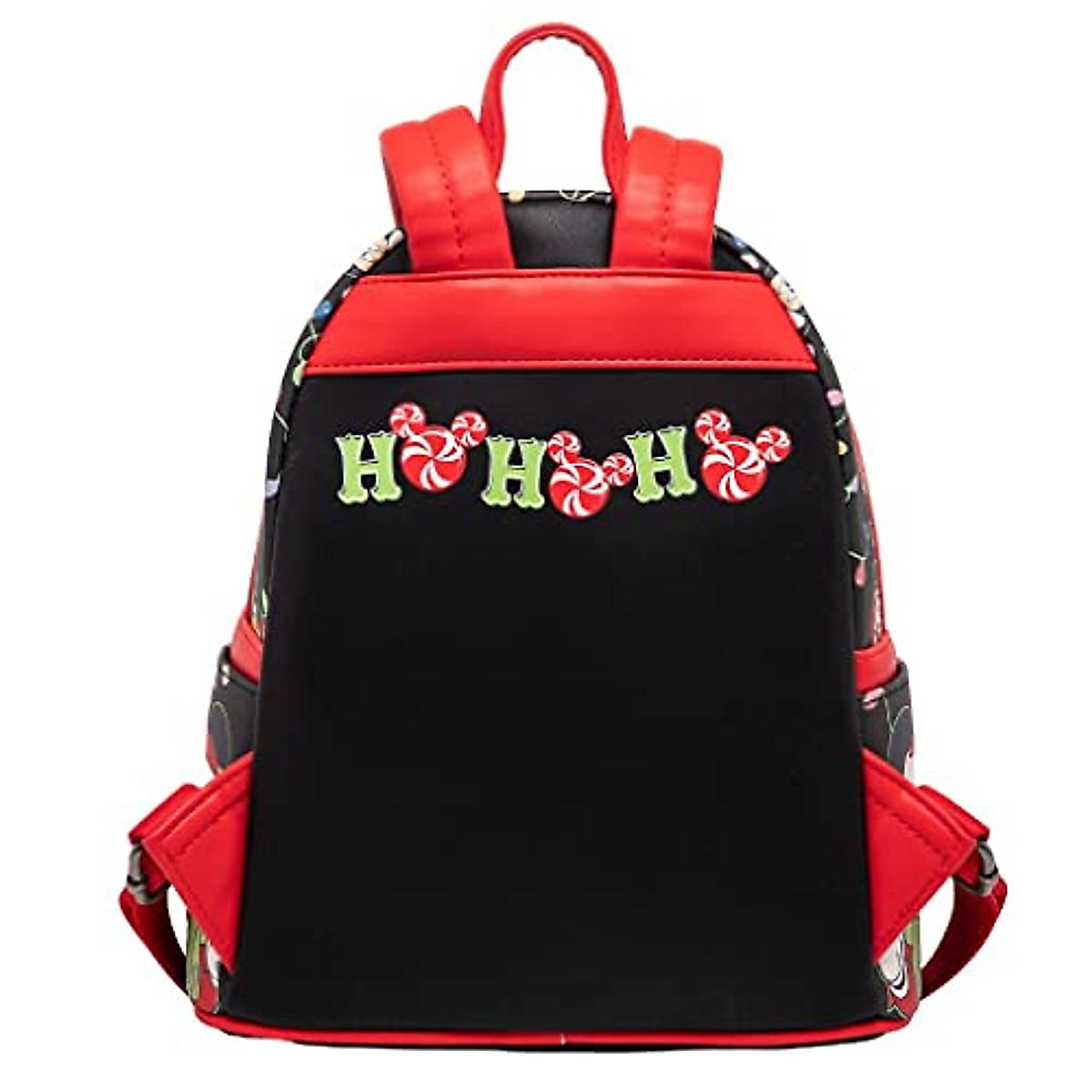 Loungefly Disney Glow in the Dark Santa Mickey and Friends Christmas Lights Backpack