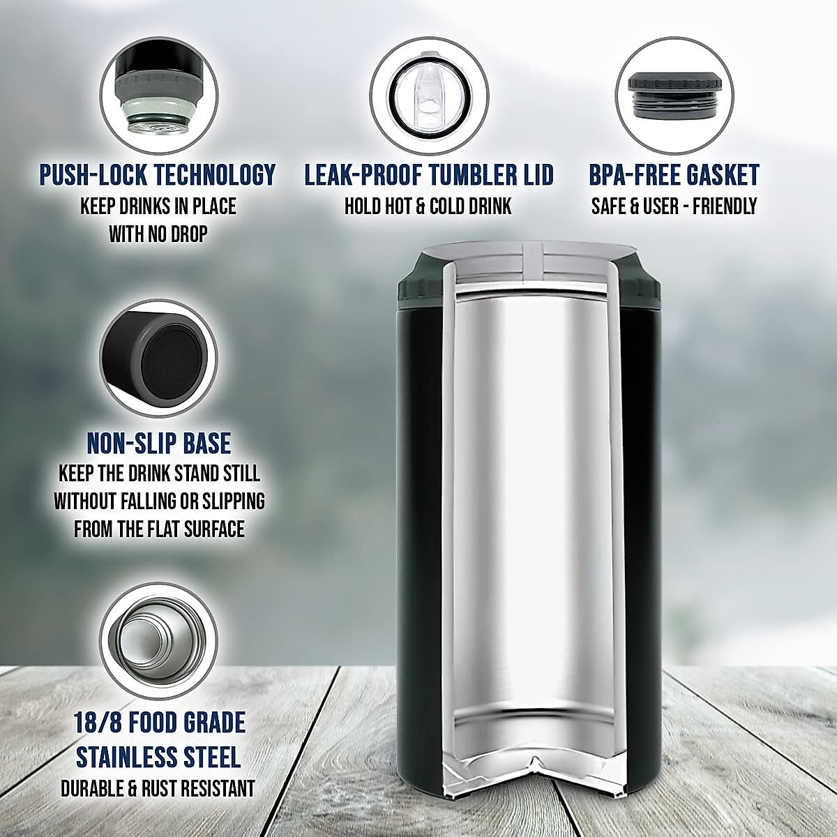 wowcugi Fishing American Flag Can Cooler Tumbler 4-in-1 Stainless Steel Gifts For Dad Brother Fathers Day