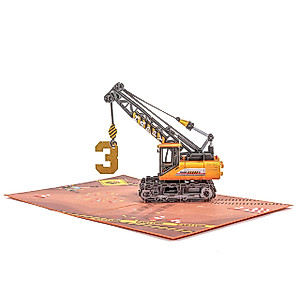 Liif 3D Pop-Up Birthday Card for 3-Year-Old Boy, Envelope Included