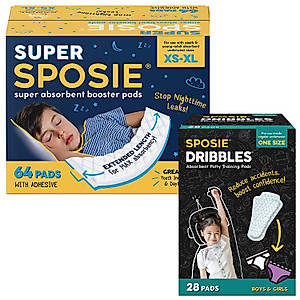 Sposie Diaper Booster Pads - Underwear and Diaper Liners for Potty Training, Potty Training Underwear Inserts and Incontinence Underwear Liners
