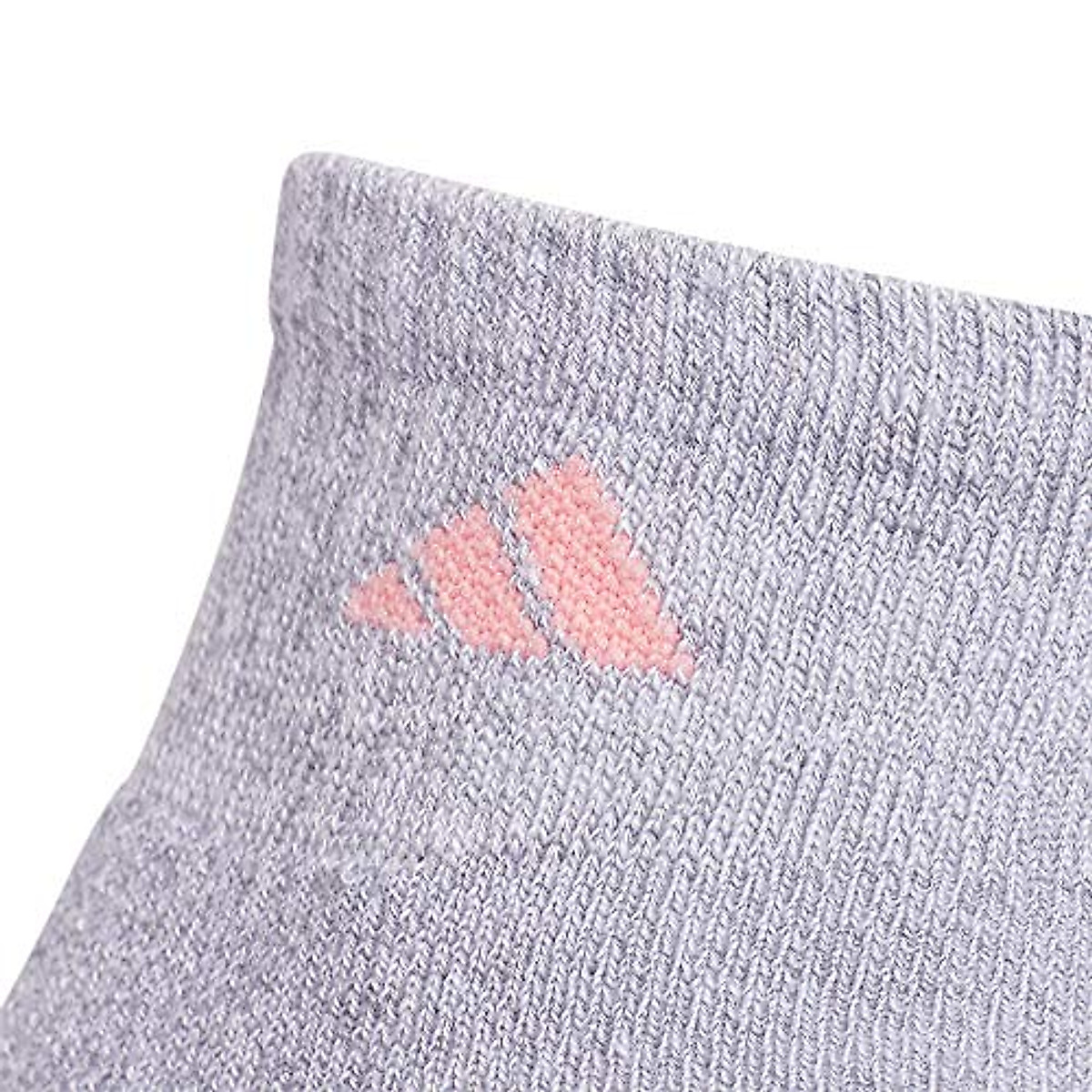 adidas Women's Athletic Cushioned 6-Pack Quarter, Grey/Bliss Pop/Clear Mint, M