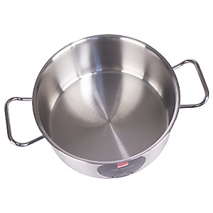 KAPP 6-Quart Classic Stainless Steel Stockpot with Lid, 6-QT, Silver