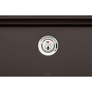 Architectural Mailboxes Bordeaux Galvanized Steel, Locking, Wall Mount Mailbox, 2697RZ-10, Rubbed Bronze, Medium Capacity