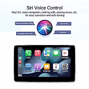 DriveLink Newest Portable Car Play Screen with Wireless Apple Carplay, Android Auto, AirPlay, AutoLink - 2023 Dash Mount Smart 7 Inch Display with Navigation, Bluetooth to Any Car