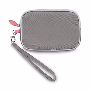 Ame & Lulu Sport Wristlet (Grey/Pink)