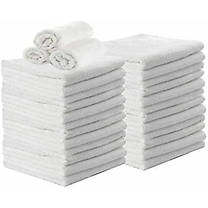 American Mills 100% Cotton Wash Cloths (White 12:1)
