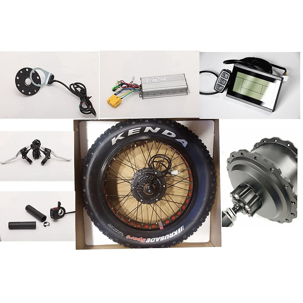 2020 New Model 48V 750W Rear Fat Tyre 20”4.0 Bicycle Electric Bike Hub Motor,750W Geared Motor Fat Tire Electric Bike Kits with LCD Display and 4.0 tire