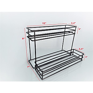 8 Bottle Capacity Syrup Rack- Coffee Syrup Holder Orgnizer- Coffee Syrup Stand Shelf for Coffee Bar - Countertop Freestanding Tabletop Liquor Wine Rack- Syrup Stand Display for Dressings Cocktail