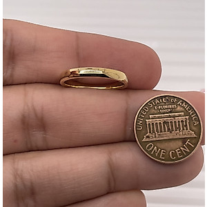 Vogati Wedding Band - 18K Yellow Gold 2.5 mm Comfort-Fit Wedding Band - Valentine's Day Sale