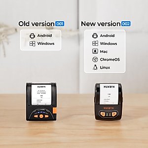 MUNBYN Bluetooth Receipt Printer, Portable Thermal Receipt Printer for Small Business Sales Retail, 58mm Mini Receipt Printer Compatible with Android/Windows/Mac/ChromeOS/Linux(Not Support iOS)