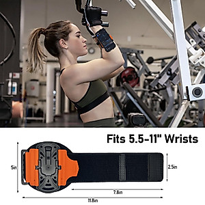 HLOMOM Running Wristband Phone Holder,Jogging Wrist Bands 360° Rotatable & Detachable Compatible with All 4.5-7 inch Cellphone for iPhone 15/14/Pro/ProMax/13/12/11/mini/XS/XR,for Workout Cycling