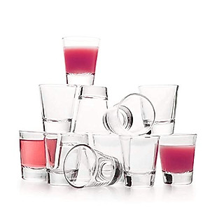 Farielyn-X 16 Pack 1.5-Ounce Heavy Base Shot Glass Set, Whiskey Shot Glass, Clear Glass