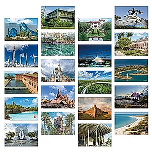 Dear Mapper Vintage United States Florida Landscape Postcards Pack 20pc/Set Postcards from Around the World Greeting Cards for Business World Travel Postcard for Mailing Decor Gift