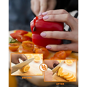 Kitchen Knife Sharpener Tool 6 Adjustable Sharpening Angle 14/16/18/20/22/24° Premium Manual & Handheld Knife Sharpener for Kitchen Knives Pocket Knife Sharpener