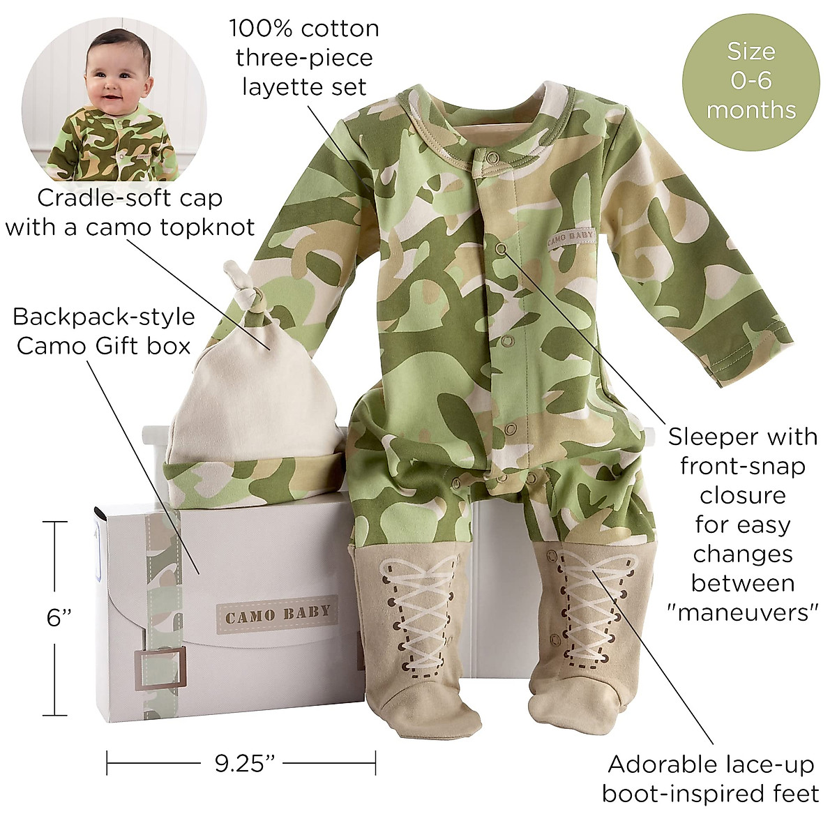 Baby Aspen, Baby Ballerina Two-Piece Layette Set in Gift Box, Newborn Onesie, Baby Halloween Costume, 0-6 Months