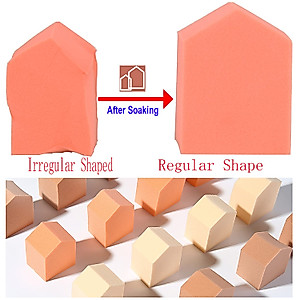 25 PCS Makeup Blenders Sponges Set, Use for Dry and Wet, Perfect for Full Face Curve Blending, Cream, Liquid, Powder Foundation Cosmetics, Latex Free & Soft & Flexible, Pentagon