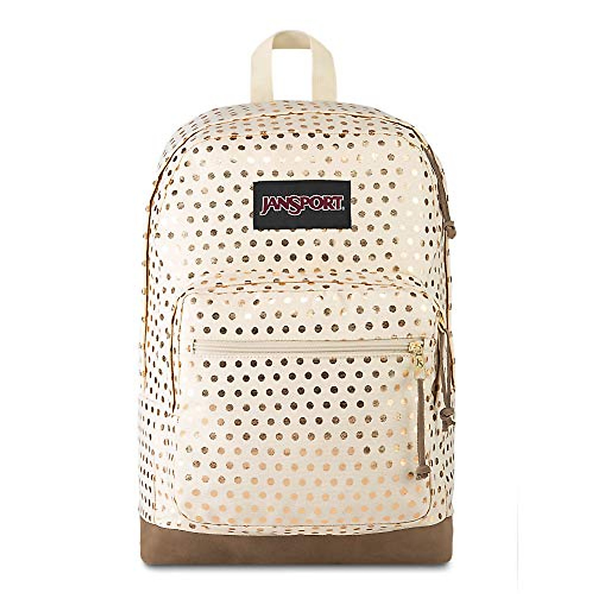 JanSport Right Pack Expressions Backpack - Gold Polka Dot
