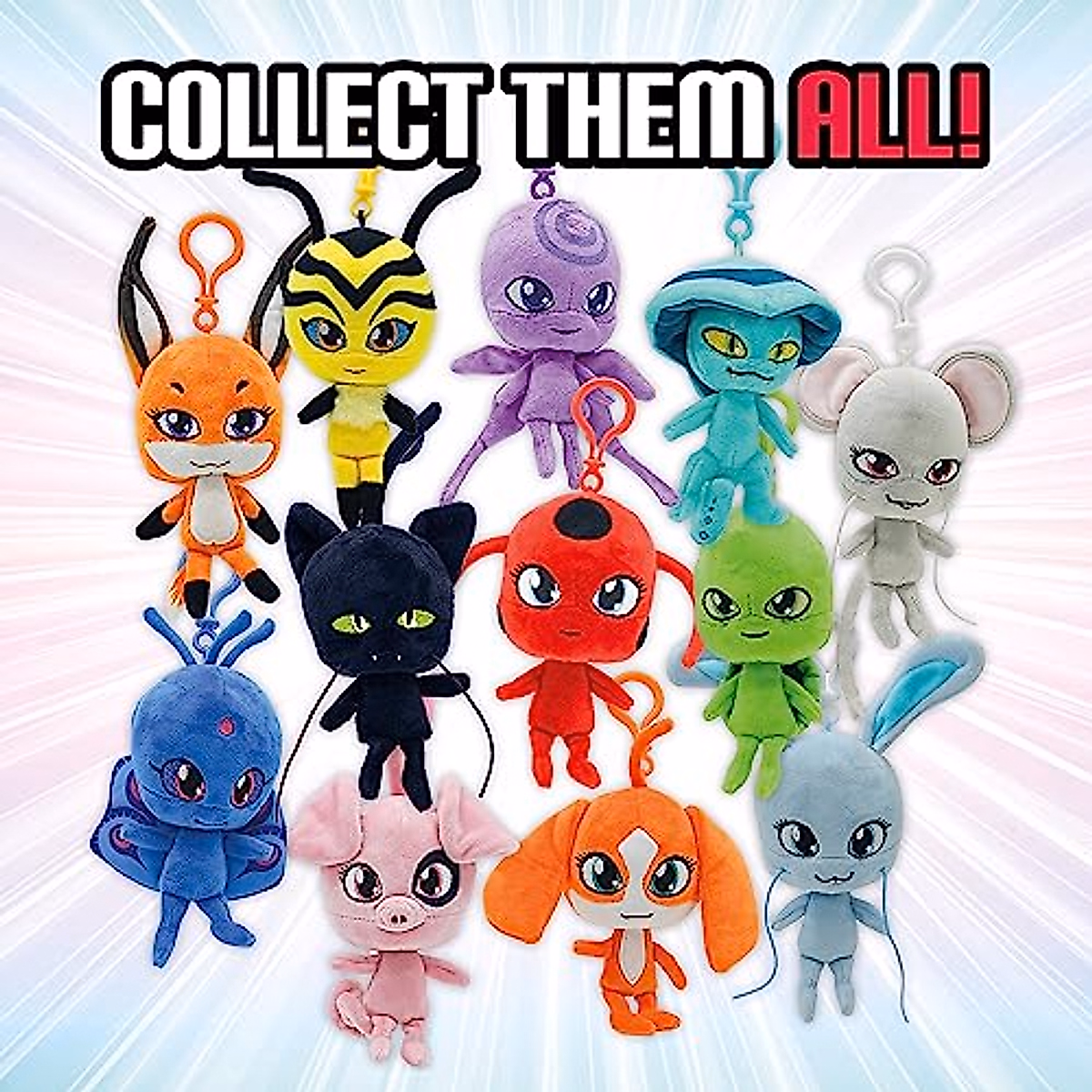 Miraculous Ladybug Sass 5-Inch Plush Clip-On Toy