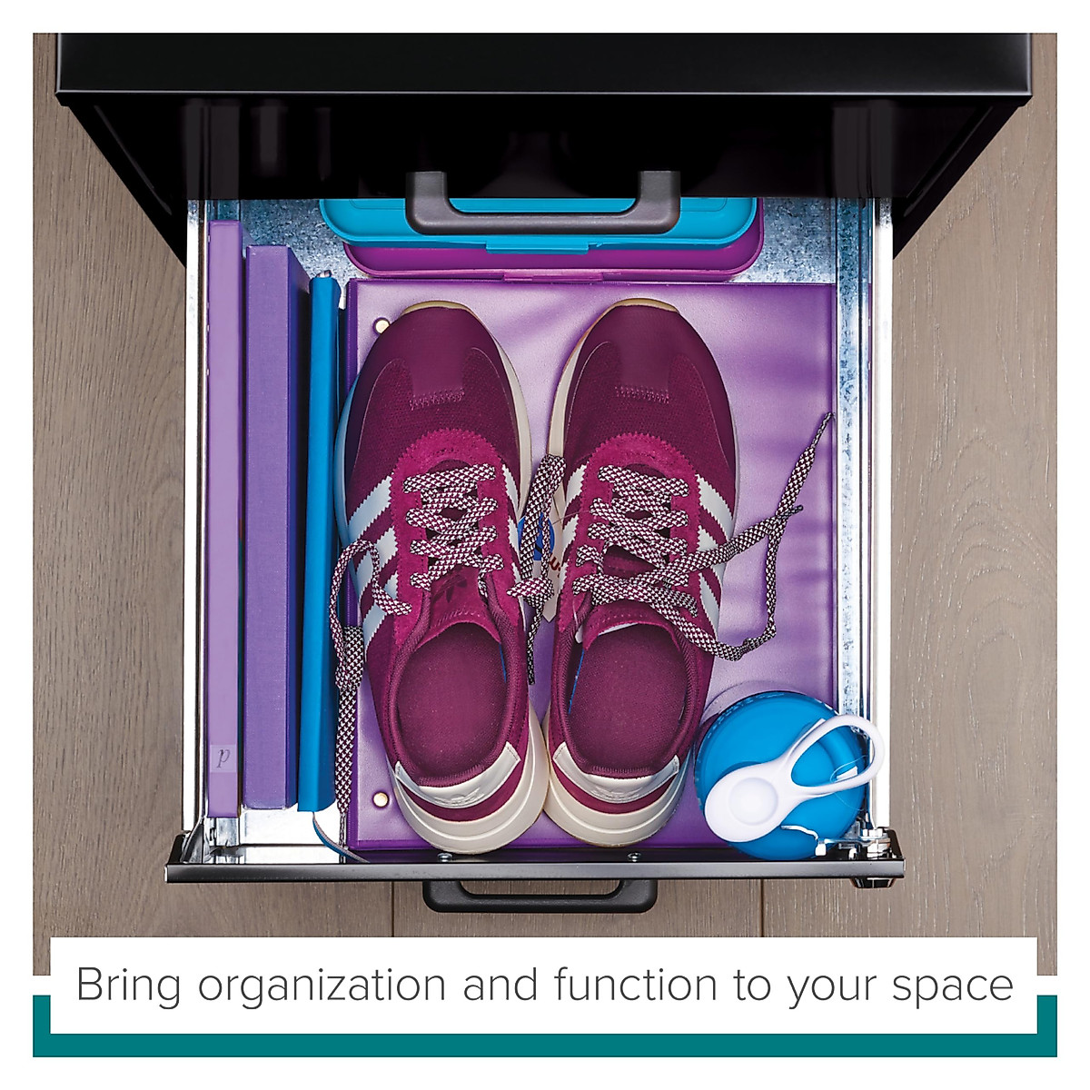 Lorell 14341 18 Deep 2-Drawer File Cabinet, Black