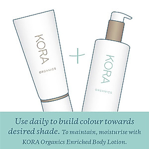 KORA Organics Gradual Self-Tanning Lotion| All Skin Tones | Quick Drying | Certified Organic | Cruelty Free | 5.92 oz
