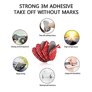 K TOMOTO [10 Pack] 3M VHB Sticky Adhesive Pads for Socket Mount Base, Duble Side Heat Resistant Strong Sticker Replacement Tape for Phone Collapsible Grip & Stand Back, 1.3 Inches, Clear