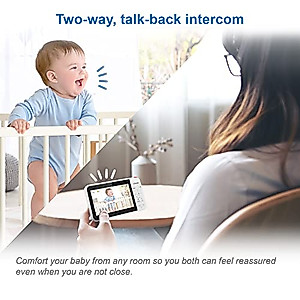 VTech VM924 Remote Pan-Tilt-Zoom Video Baby Monitor, 5" LCD Screen, Up to 17 Hrs Video Streaming, Night Vision, Up to 1000ft Range, Soothing Sounds, 2-Way Talk, Temperature Sensor,Secured Transmission