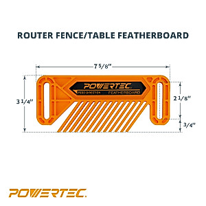 POWERTEC 71553 Router Fence/Router Table Featherboard – 2 Pack