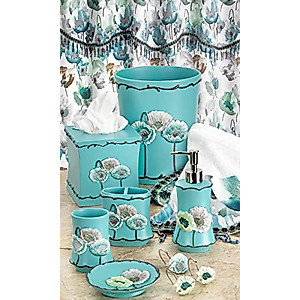 Popular Bath Poppy Fields, Waste Basket, Aqua