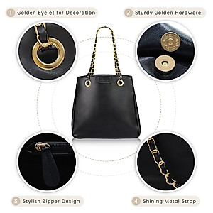 Women's Top Handle Handbag, Shoulder Bag, Ladies Work or Casual Soft PU Leather Handbag and Carry Purse