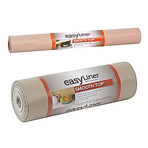 Duck Smooth Top EasyLiner Non-Adhesive Shelf Liner, 20 in x 6 ft + 12 in x 20 ft Rolls, Taupe, 30 Sq Ft